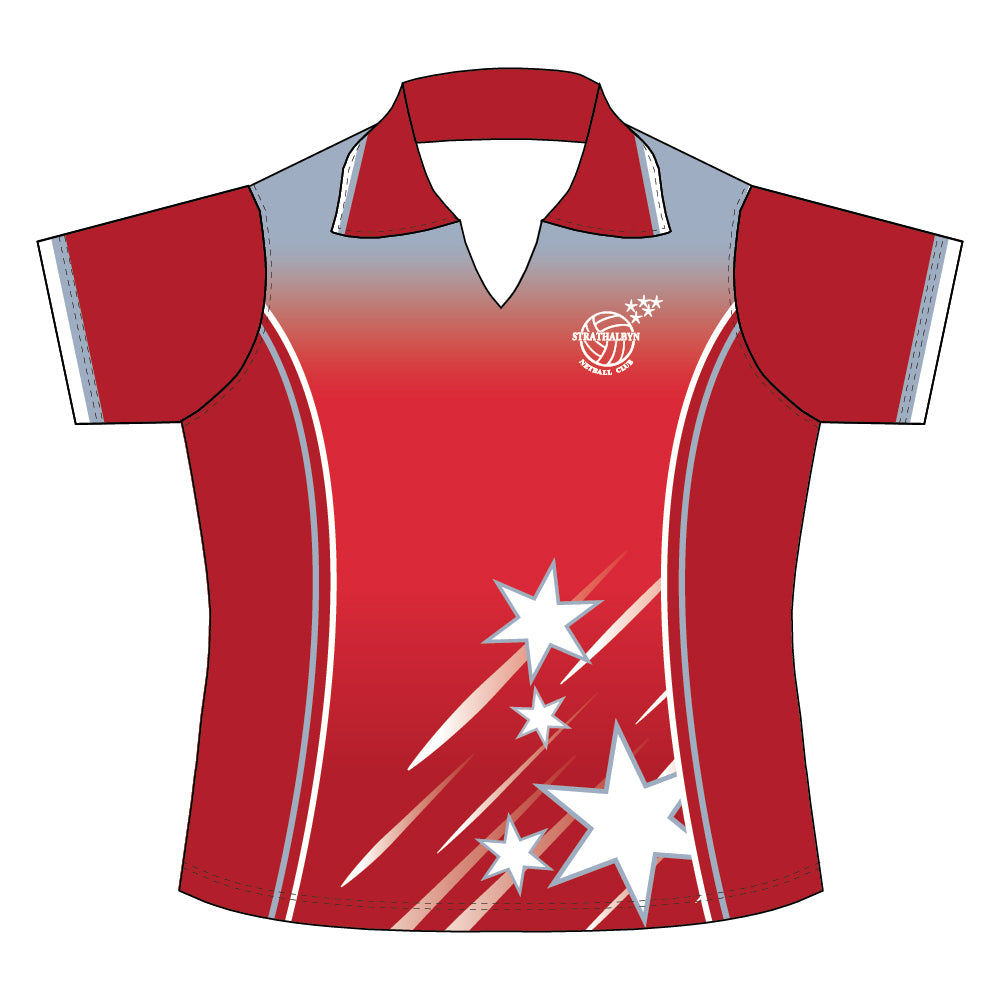 Strathalbyn Netball Club Warm Up Polo - Worklocker Mount Barker