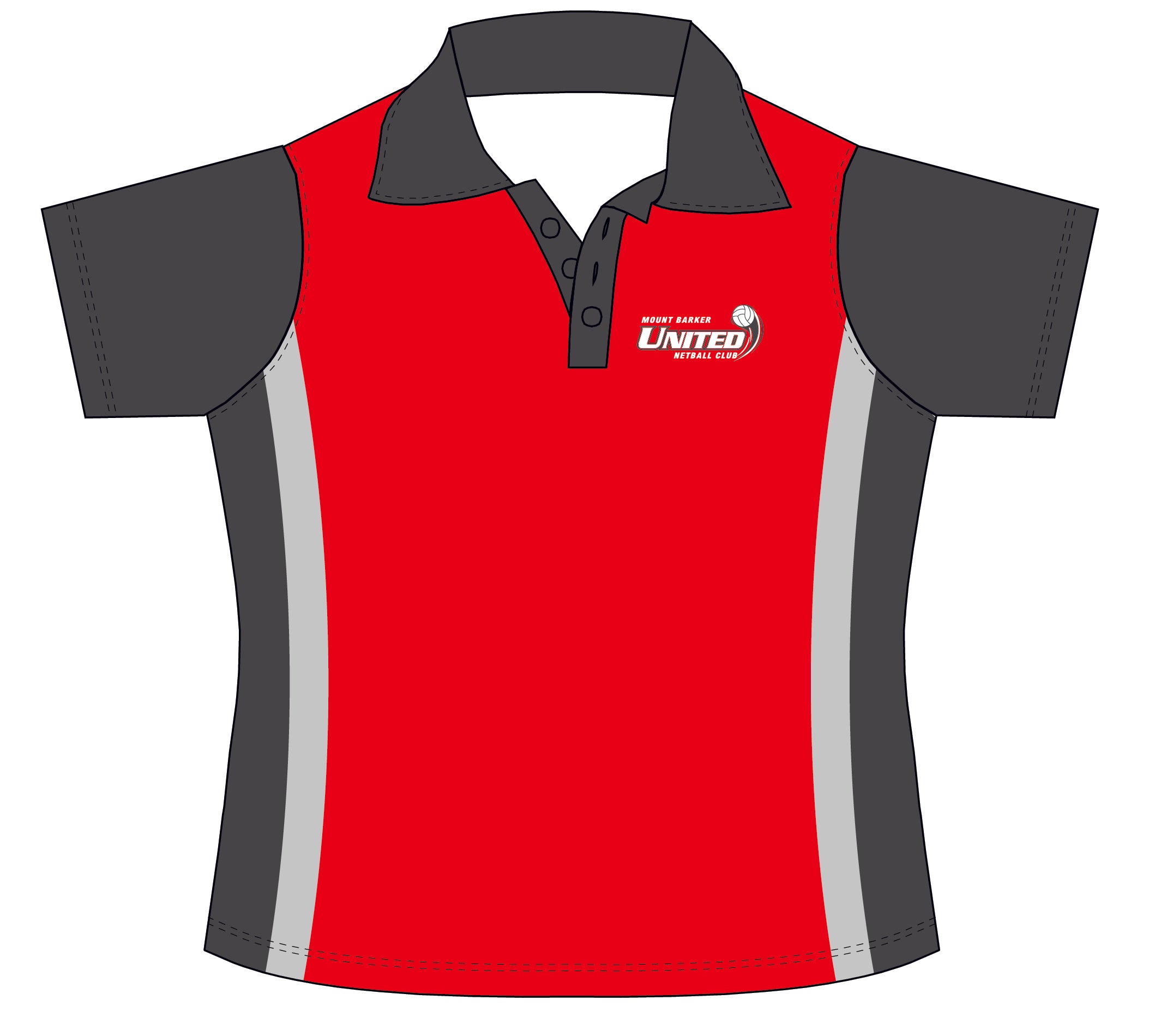 Mt Barker United Netball Polo - Worklocker Mount Barker
